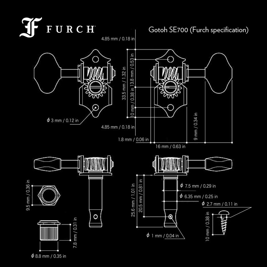 Machine head Satin gold - Gotoh SE700 – Furch shop